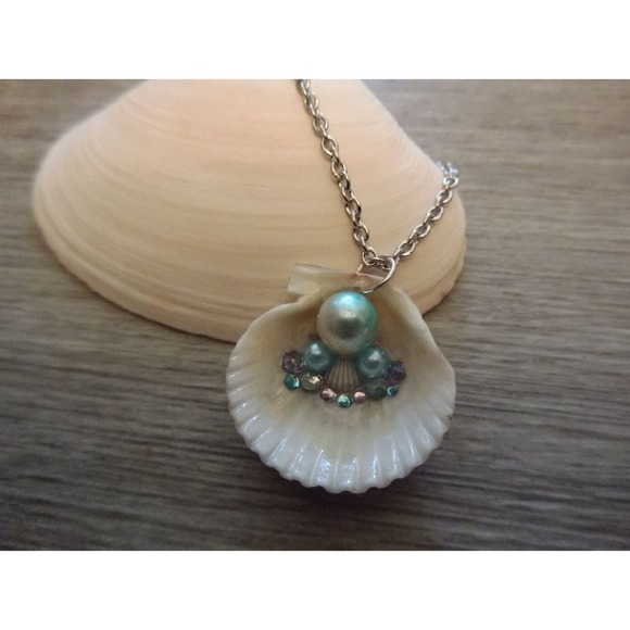 Handmade | Jewelry | Princess Mermaid Pastel Jeweled Necklace | Poshmark